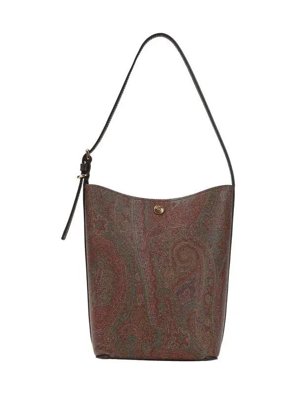 Etro Shoulder Bag In Paisley Jacquard - Brown