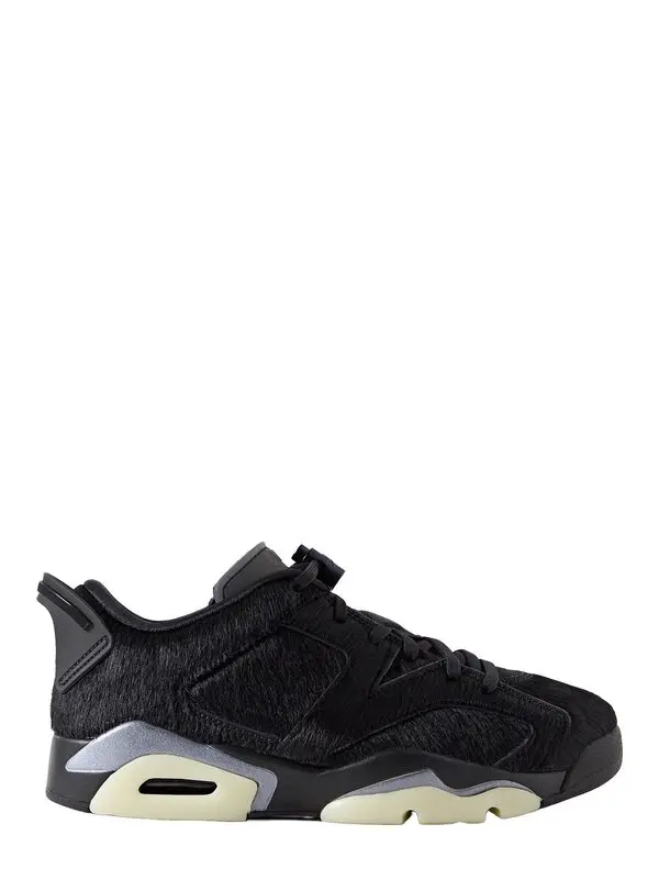 Nike Air Jordan 6 Retro Pony Hair Sneakers - Black