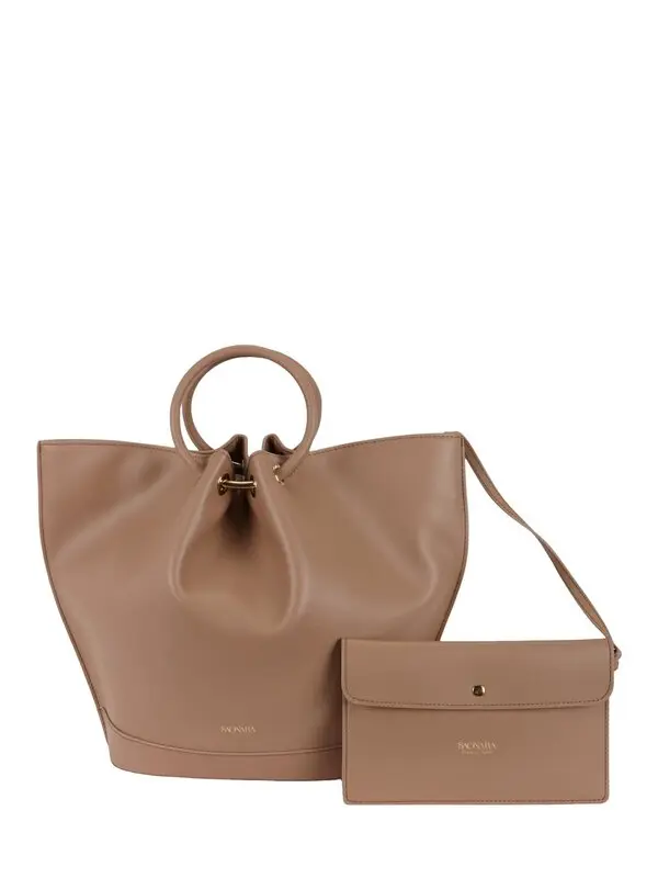 SAONARA BRAND Saonara Capazo Leather Tote Bag - Black