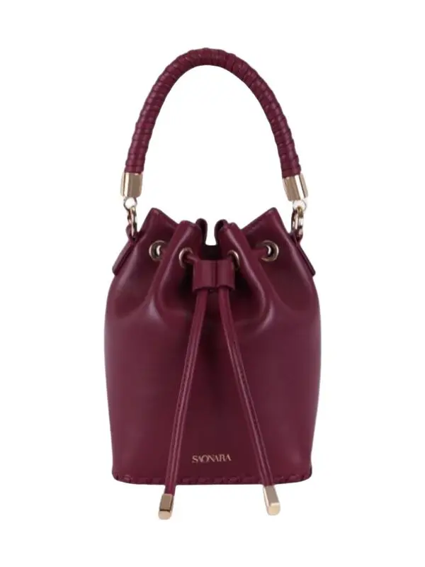 SAONARA BRAND Saonara Mini Bucket Bag In Leather - Red