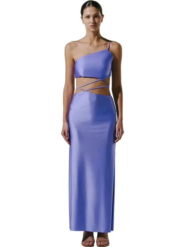 BAOBAB Cala Set One Shoulder Asymmetrical Midi Skirt Two Piece - Sienna