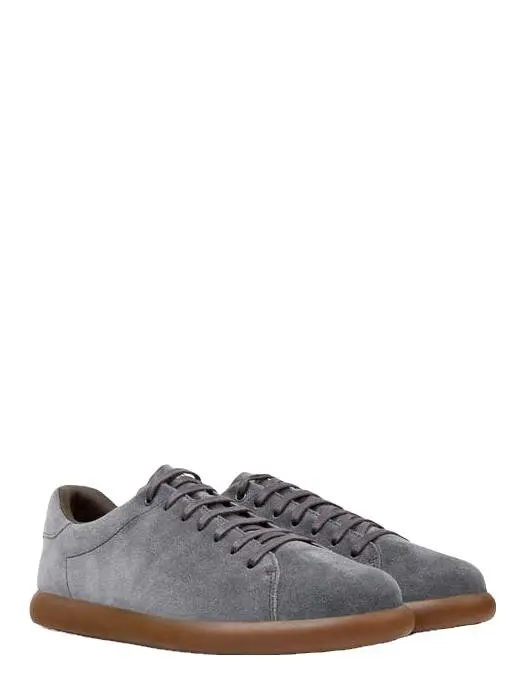 Camper Pelotas Soller Suede Lace-up Sneakers - Medium Gray