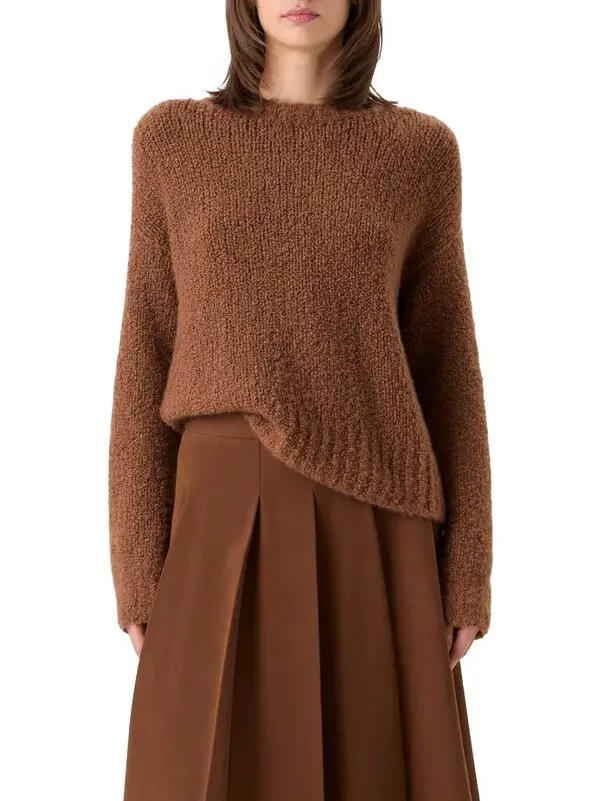 Akris Cashmere & Silk Bouclé Sweater - Vicuna