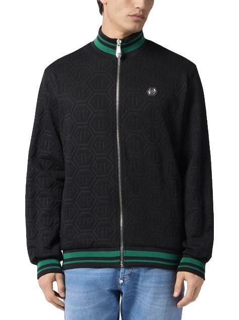 Philipp Plein Jacquard Monogram Track Jacket - Black