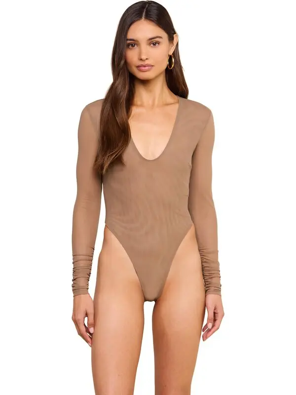 L'Agence Thalassa High-leg Bodysuit - Cardamom