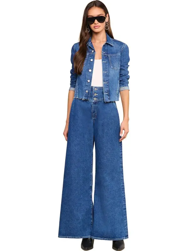 L'Agence Sonja Corset Jean Wide Leg - Atlantis