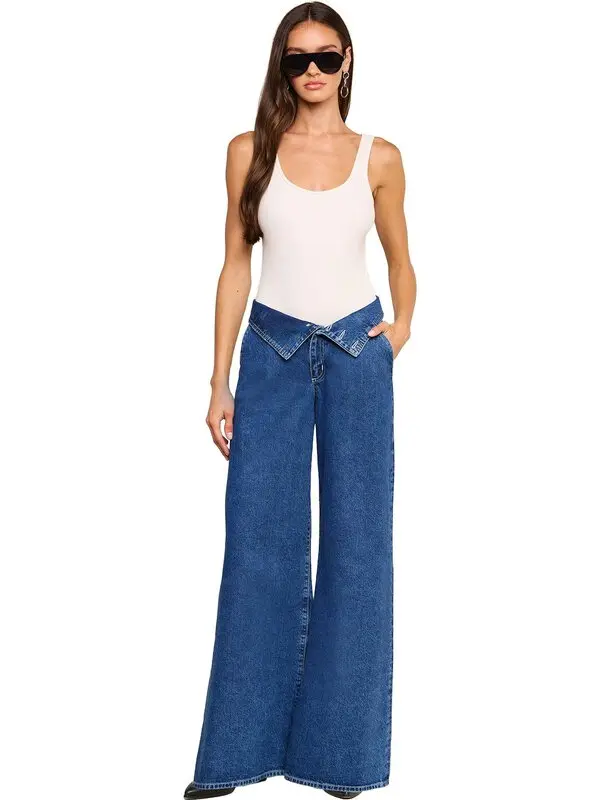 L'Agence Sonja Corset Jean Wide Leg - Atlantis