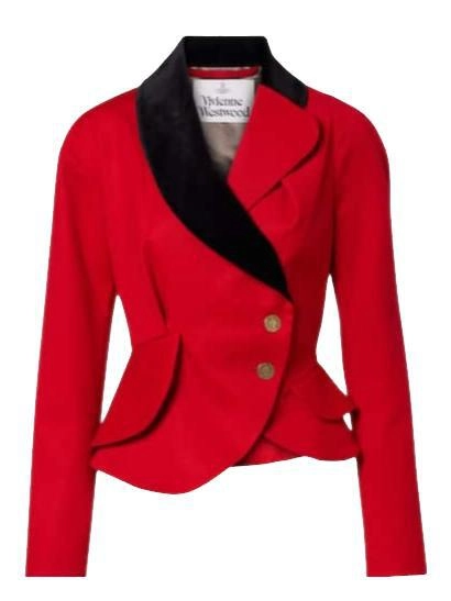 VIVIENNE WESTWOOD Asymmetrical Virgin Wool Jacket - Red