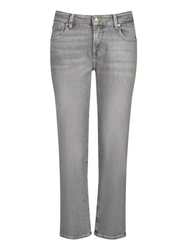 7 For All Mankind Straight-leg Jeans - Grey