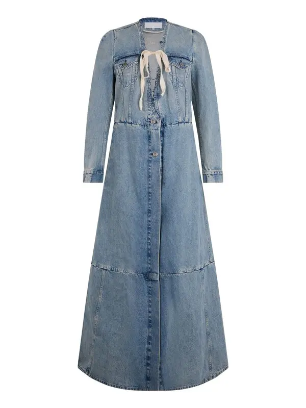 MAISON MARGIELA Long Patchwork Jacket - Denim