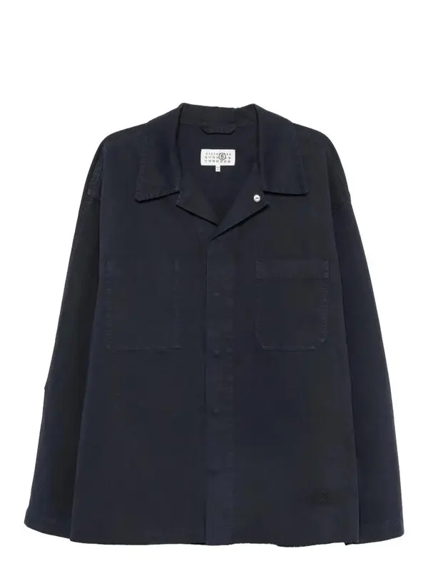 MAISON MARGIELA Faux Leather Sport Jacket - Blue