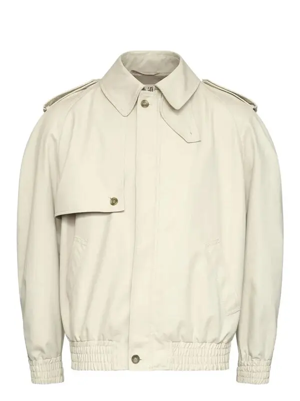 MAISON MARGIELA Faux Leather Sport Jacket - Ecr