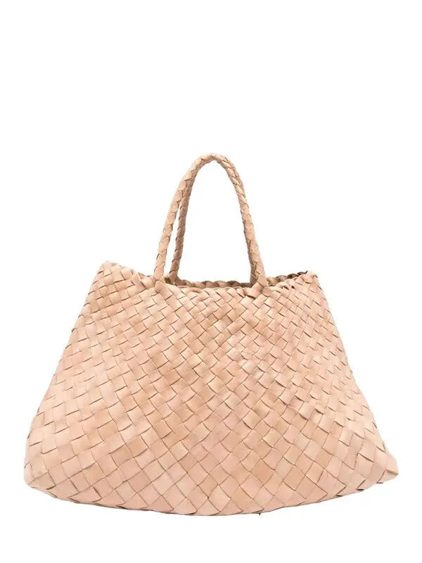 Dragon Diffusion Woven Leather Mini Tote Bag - Bianco
