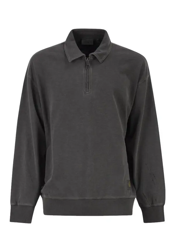 Carhartt Work In Progress Harper Half-zip Polo Shirt - Black