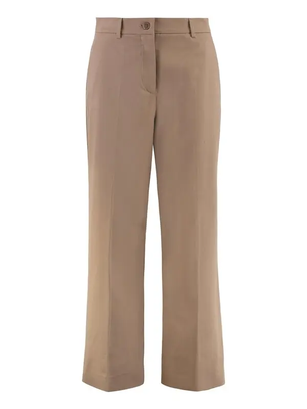 Max Mara Cropped Tailored Trousers - Brown