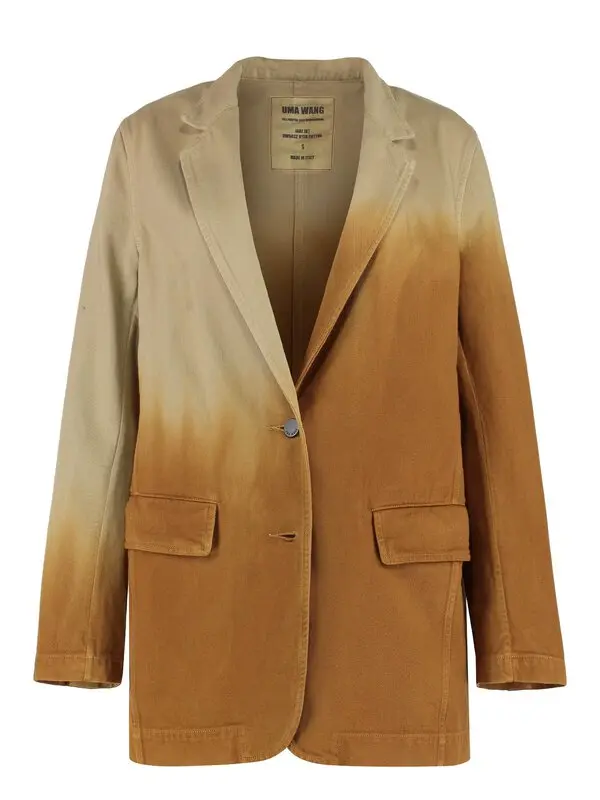 UMA WANG Single-breasted Degrade-effect Blazer - Beige
