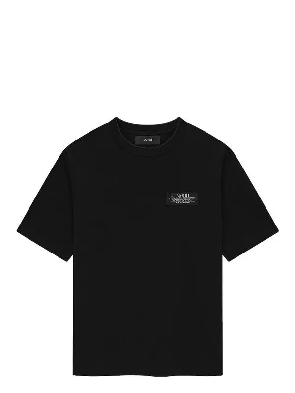Amiri Spirit Logo Regular Tee For - Black