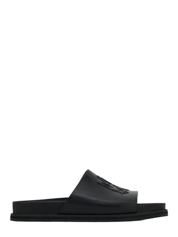 Amiri Ma Leather Slip-on Sandals - Black