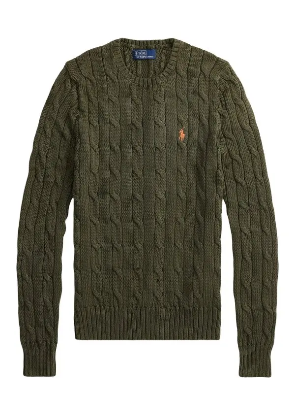 Polo Ralph Lauren Slim Fit Ribbed Crewneck Long Sleeve Top - Verde