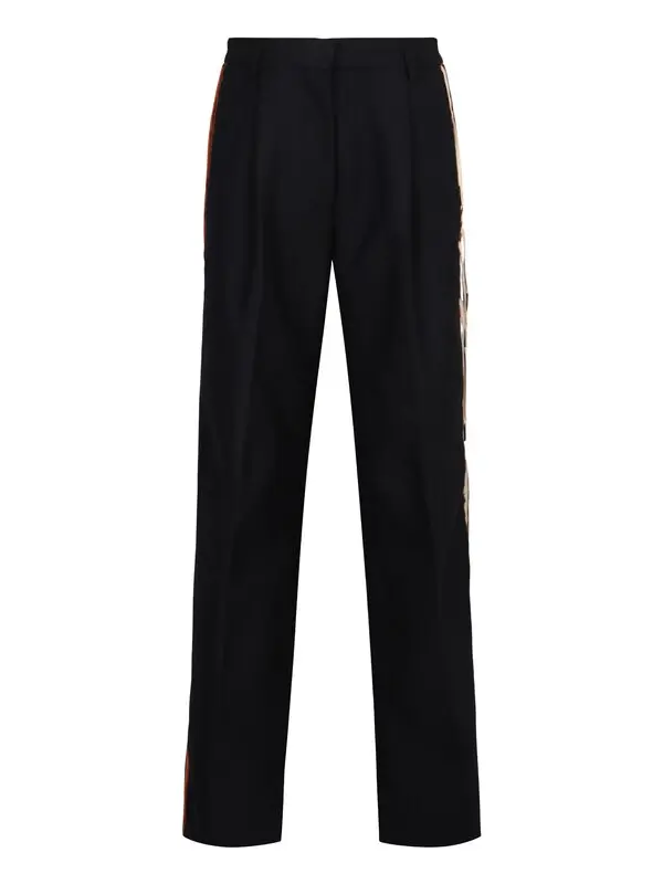 Dries Van Noten Straight-fit Wool Pants - Black