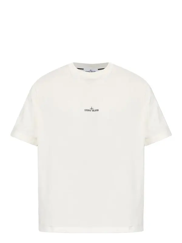 Stone Island Ss T-shirt Lightweight Everyday Mini Essential - Ivory