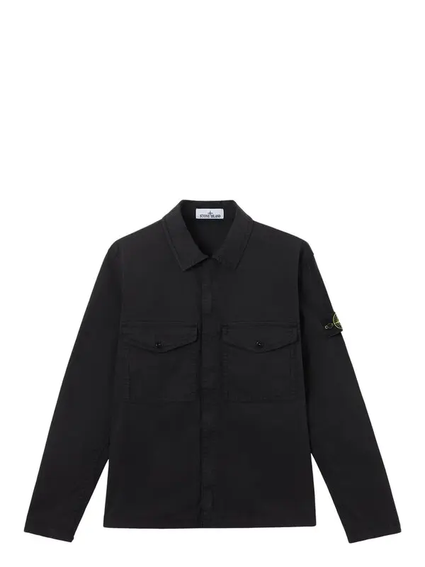 Stone Island Compass Patch Shirt Jacket - Black