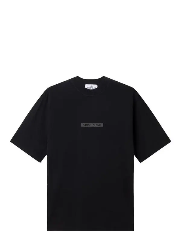Stone Island Style Logo T-shirt - Black