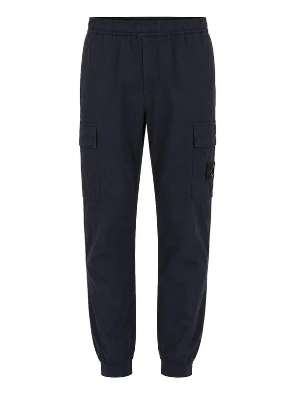 Stone Island Logo Patch Cargo Pants - Navyblue