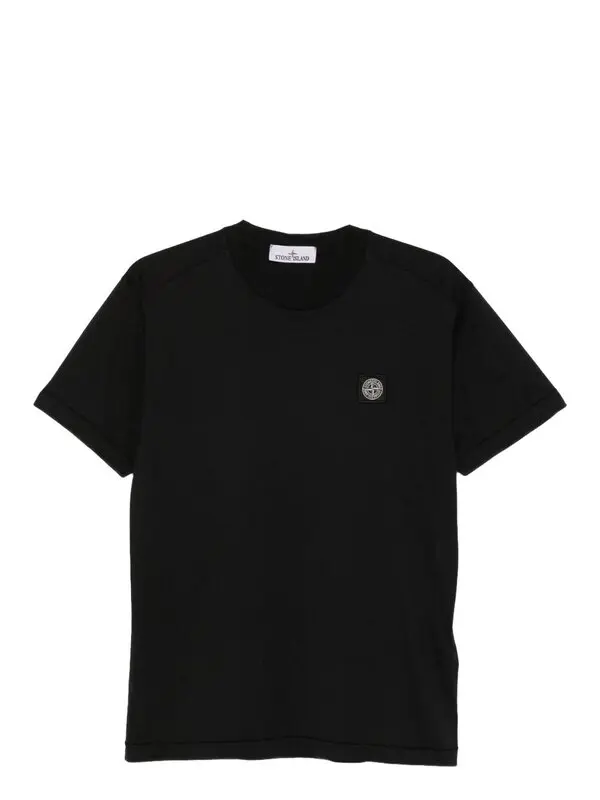 Stone Island Style 60/2 Cotton T-shirt For - Black