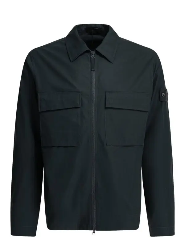 Stone Island Logo-patch Zip-up Jacket - Navyblue