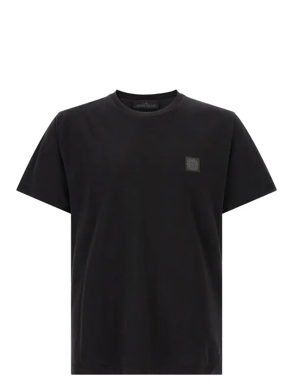 Stone Island Logo-patch T-shirt - Black