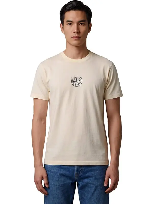Stone Island Logo-print T-shirt - Ivory
