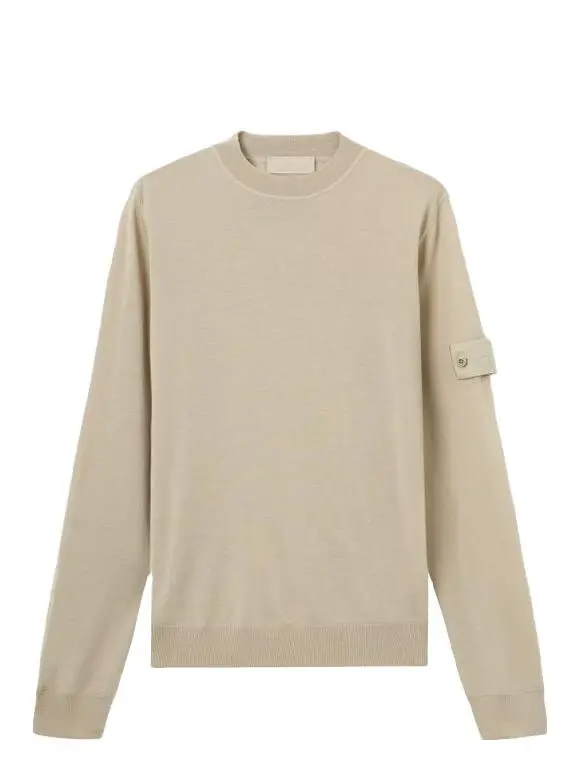 Stone Island Logo-patch Sweater - Beige