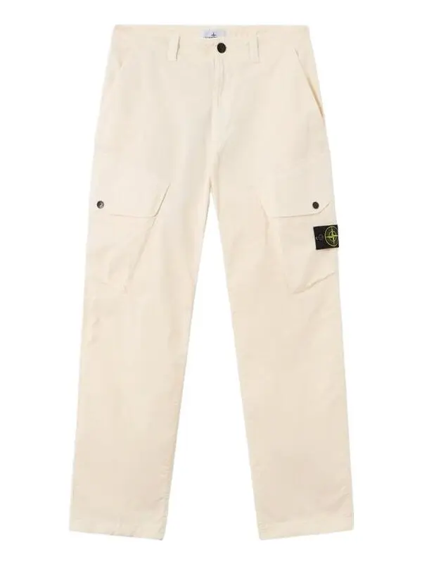 Stone Island Garment-dyed Cargo Pants - Ivory