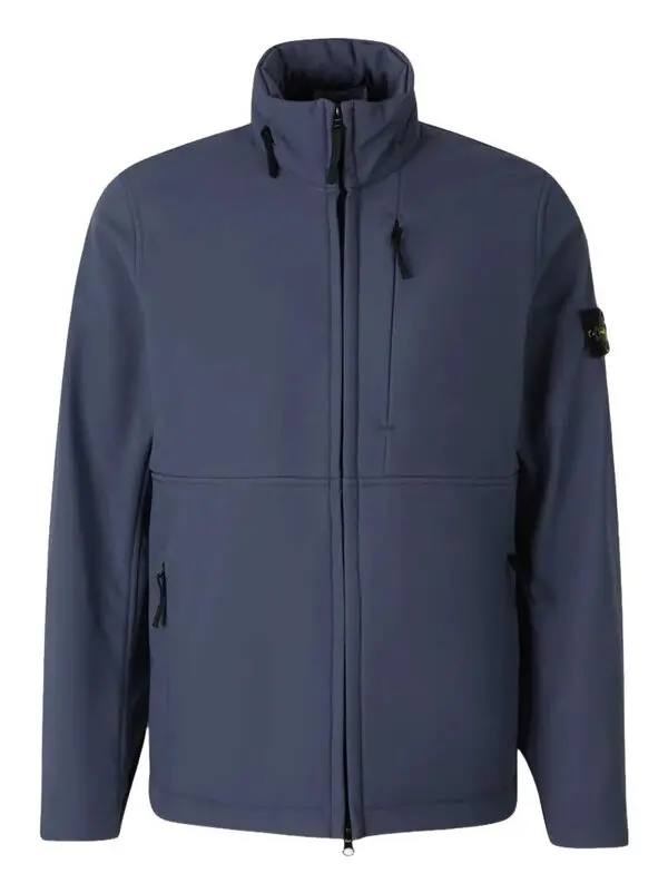 Stone Island Hooded Zip-up Jacket - Navyblue