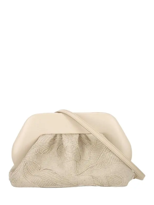 THEMOIRE Baguette" Leather Mini Shoulder Bag - Bianco