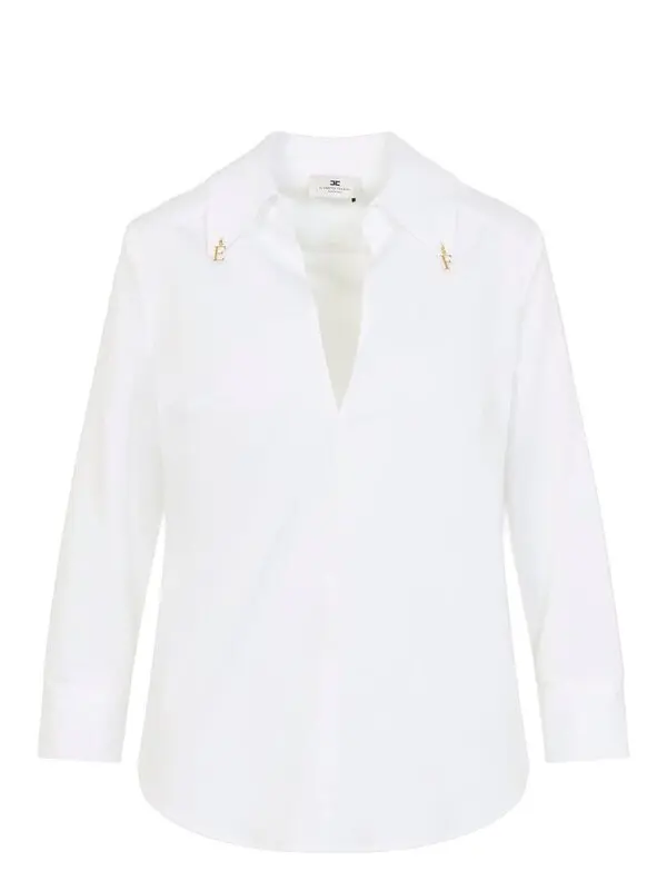 Elisabetta Franchi Cotton Poplin Shirt - White