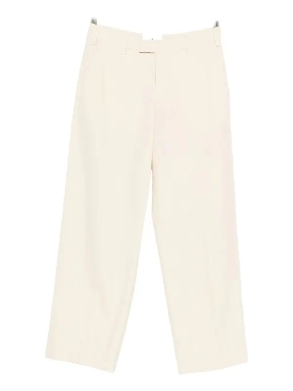 PT TORINO Tailored Cotton Trousers - Bianco