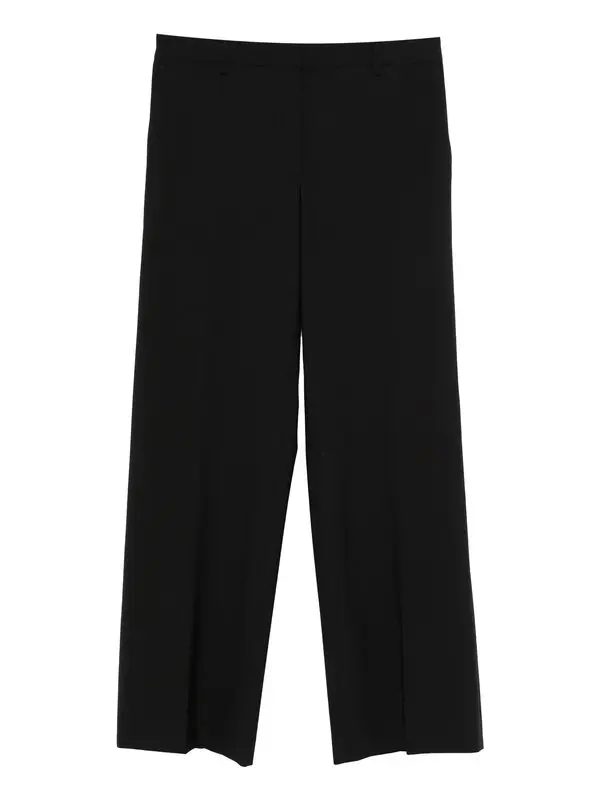 PT TORINO Soft Wool-blend Trousers With Zip And Hook Closure - Nero