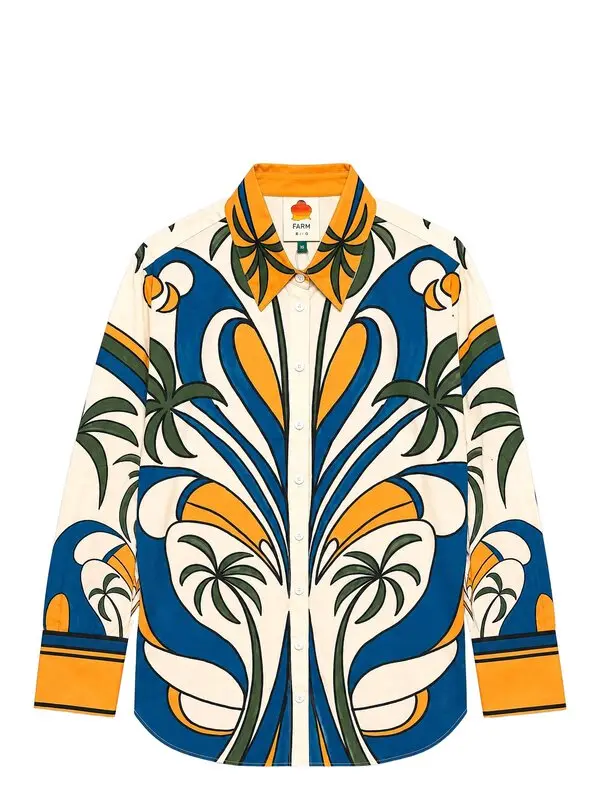 Farm Rio Long-sleeved Tropical Print Shirt - Multicolor