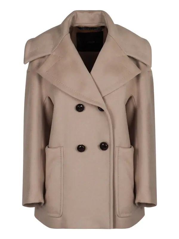 Max Mara Cashmere Double-breasted Jacket - Sand