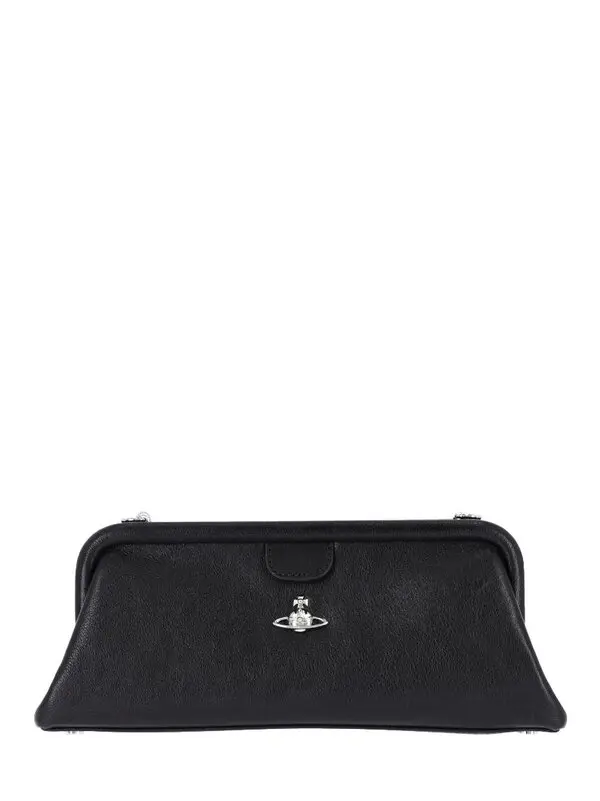 VIVIENNE WESTWOOD Calf Leather Crossbody Bag - Black