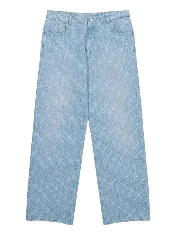 Casablanca Washed Monogram Jeans - Lightblue