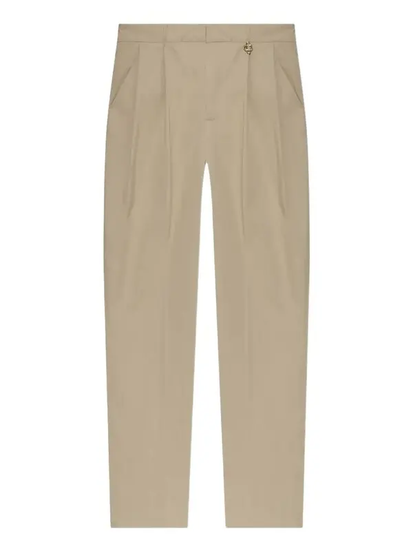 Casablanca Pleated Straight-leg Trousers - Lightbrown
