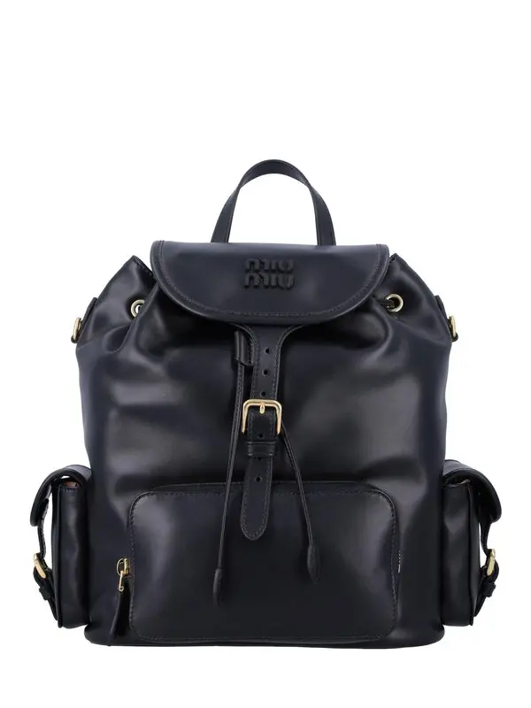Miu Miu Calfskin Backpack - Nero
