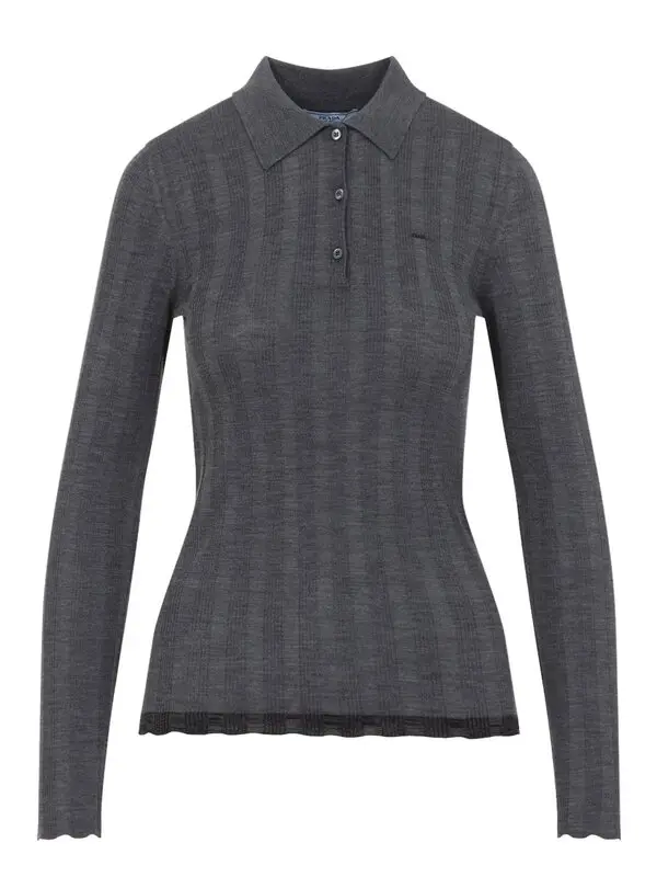 Prada Wool Polo Shirt - Brown