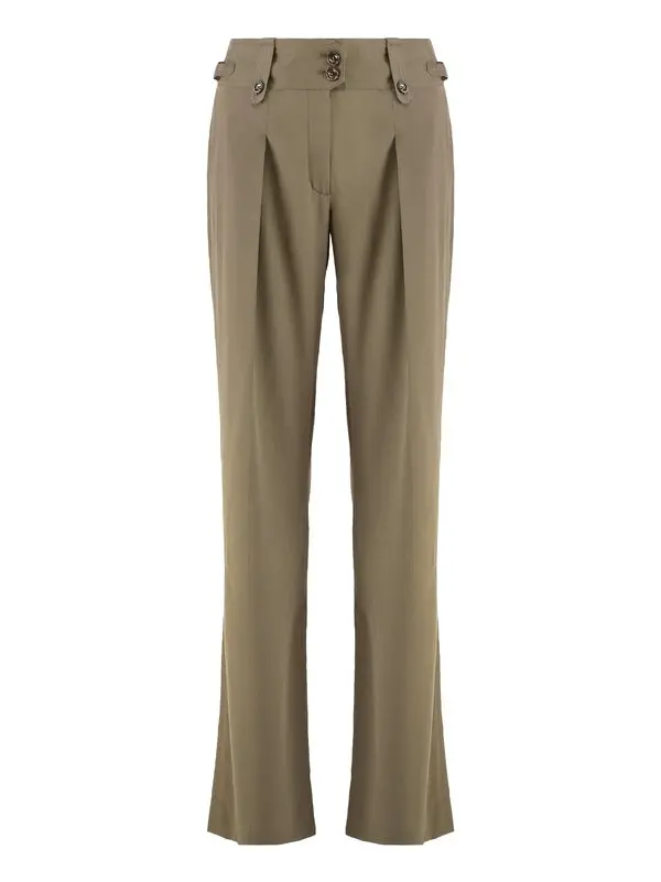 TOM FORD Silk Trousers - Khaki