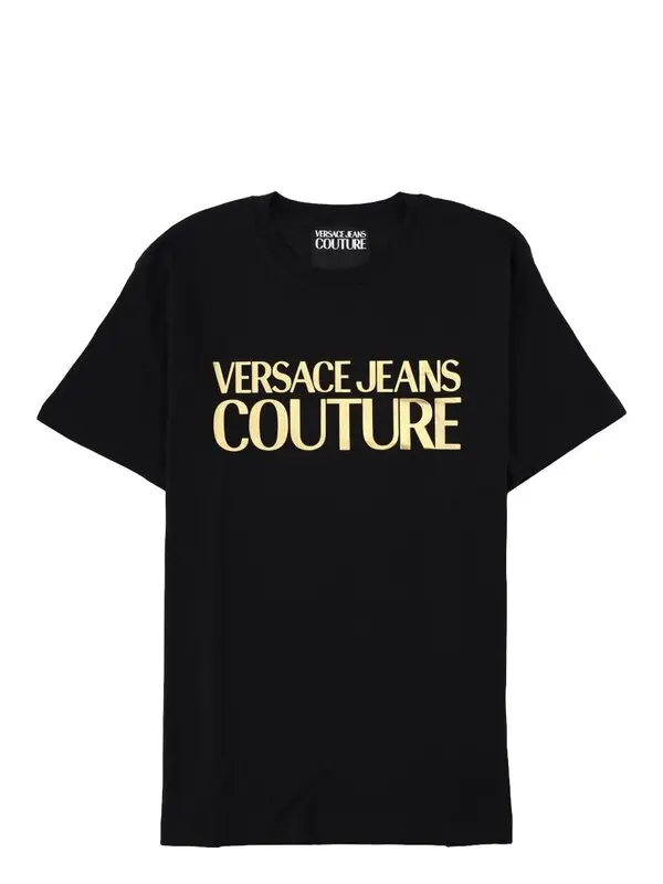 Versace 100% Cotton Logo T-shirt - Black