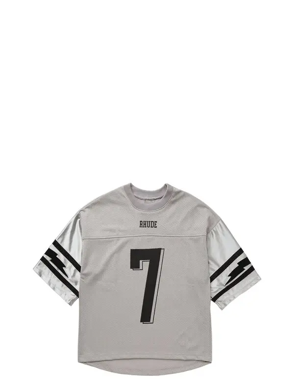 Rhude Graphic Lightning Football T-shirt - Greysilver