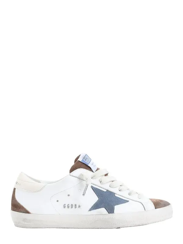 GOLDEN GOOSE Super Star" Leather Sneakers With Suede Heel - Whbrbldecr